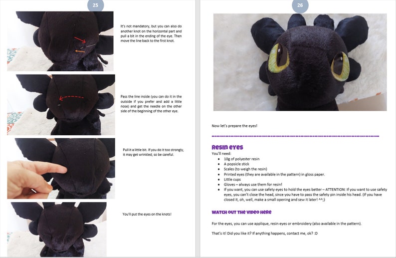 Toothless Plush Pattern PDF Digital Download Plush Sewing DIY No ...