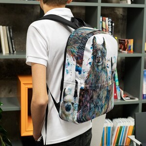 Llama and Alpaca School Backpack - Etsy