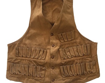 vintage hunting vest orange nylon puff vest