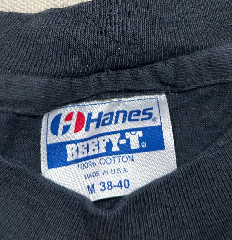 Vintage 1980s-90s Blank Hanes Beefy Tee Mens Size Small Single Stitch ...