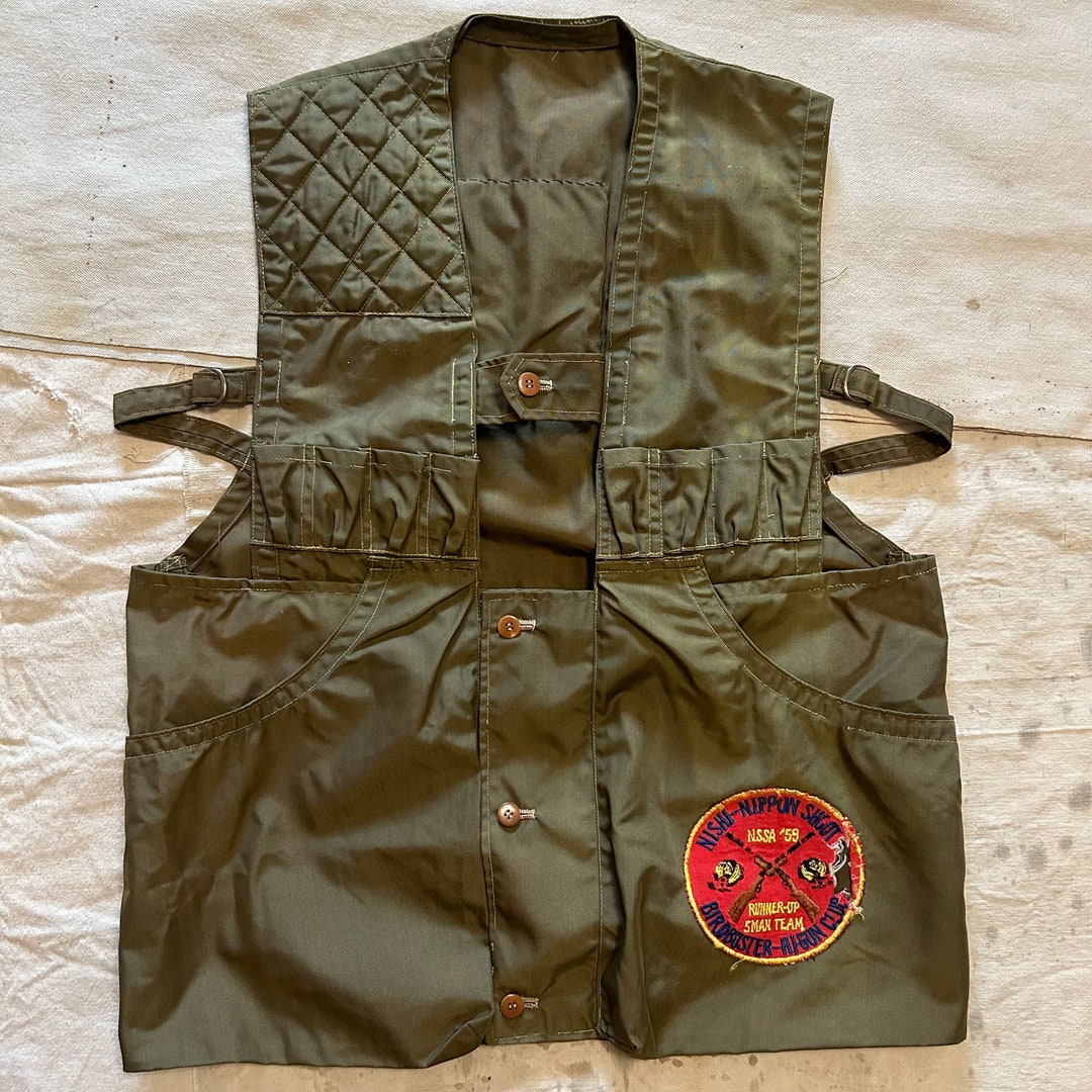 Vintage 1950s Hunting Shooting Vest Mens Size S/M Green - Etsy