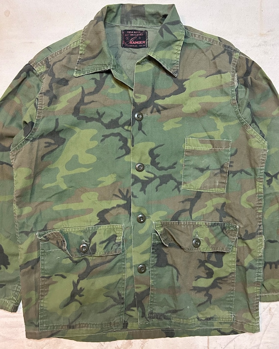 Vintage 1970s Invisible ERDL Camo Hunting Jacket Mens… - Gem