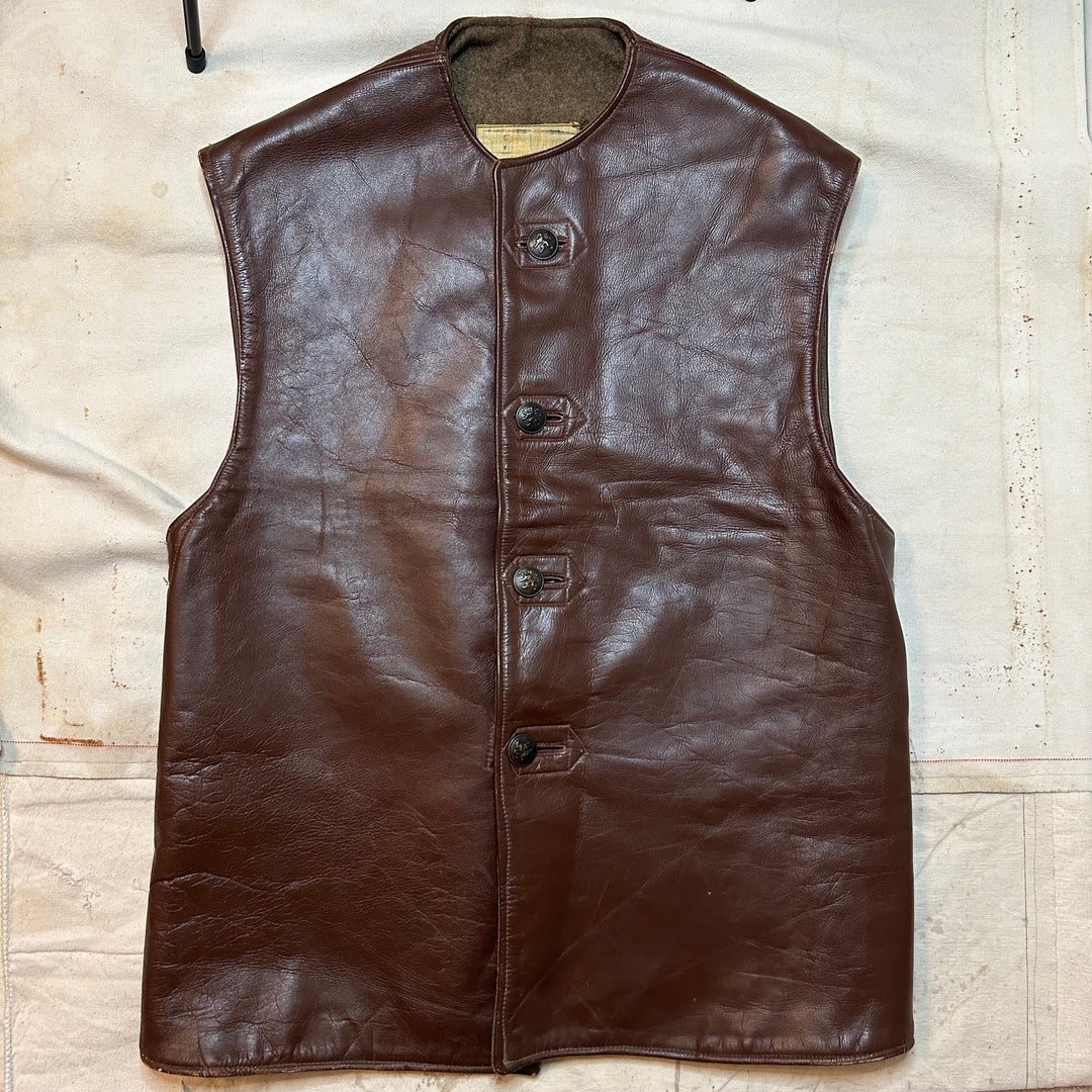 Vintage 1950s Belgian Military Jerkin Vest Mens Size Medium - Etsy