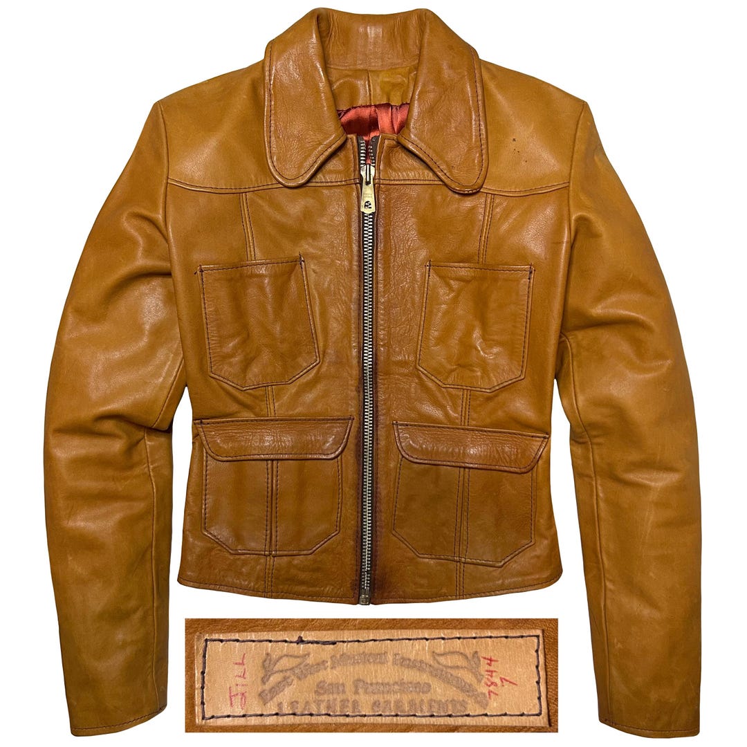 Rare Vintage 1970s East West Musical Instruments Womens Leather Jacket ...