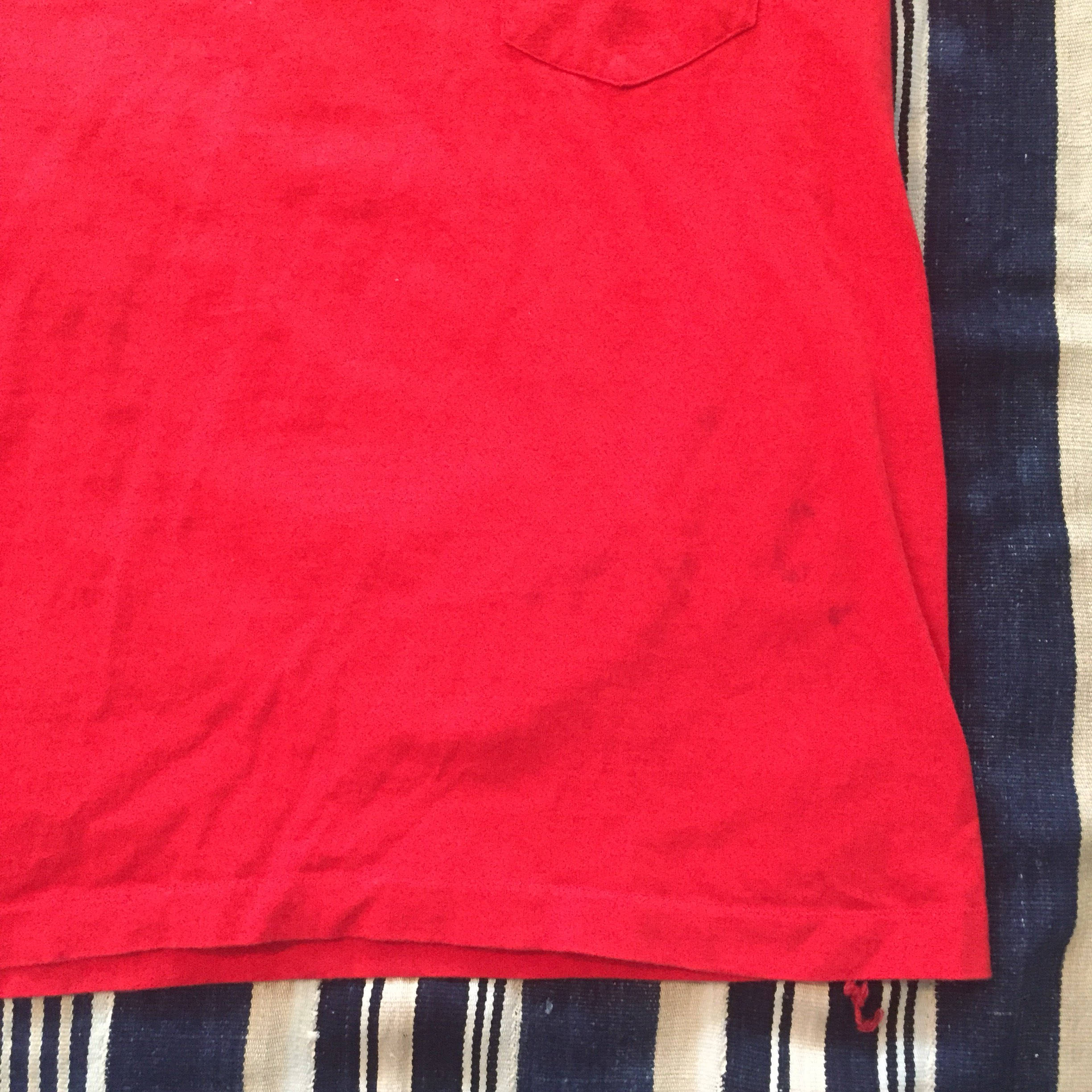 Vintage 1980s JC Penneys Red Pocket Tee Mens Small Made in USA - Etsy