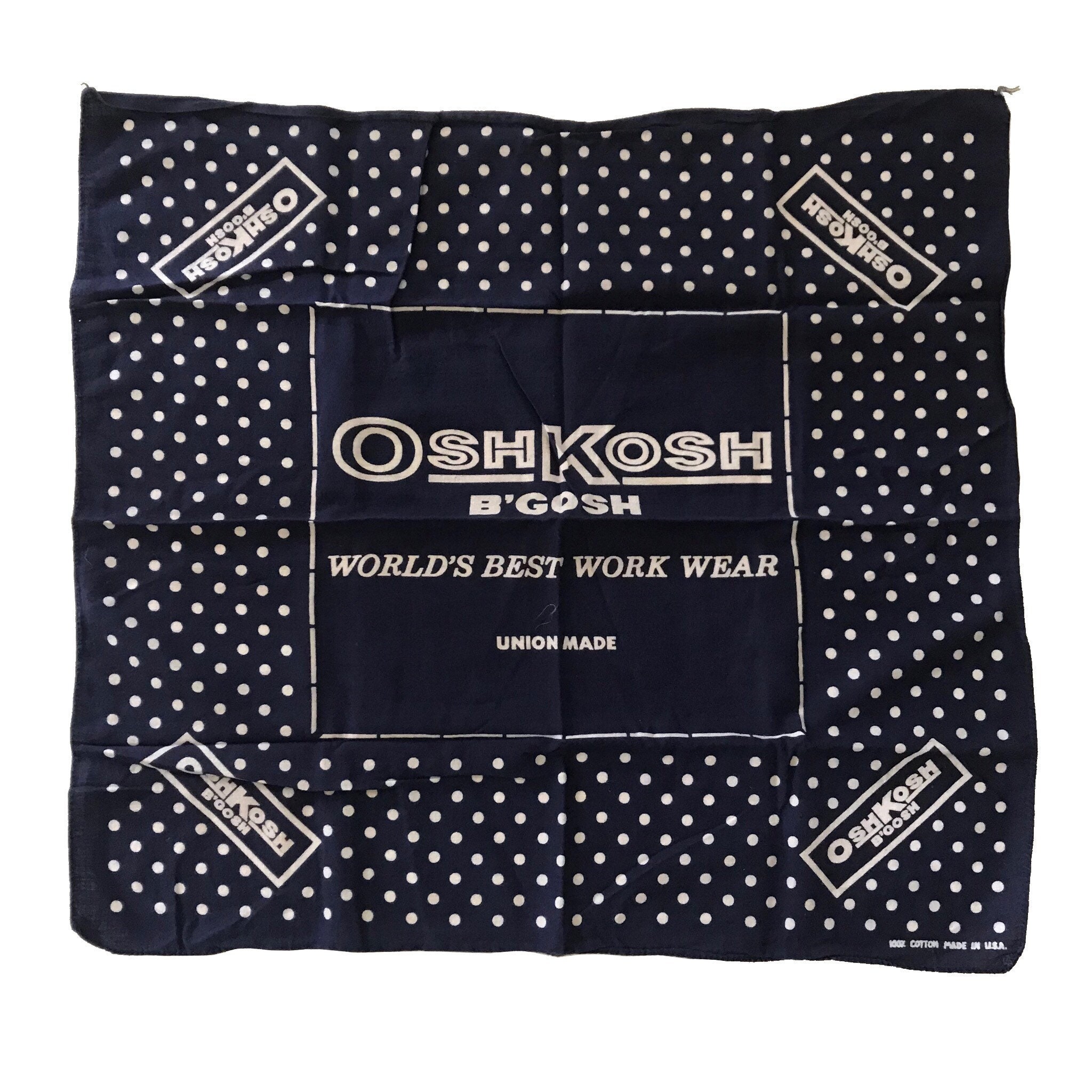 Vintage Osh Kosh Workwear Blue Bandana - Etsy