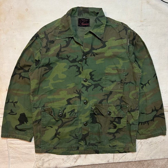 Vintage 1970s Invisible ERDL Camo Hunting Jacket Mens… - Gem