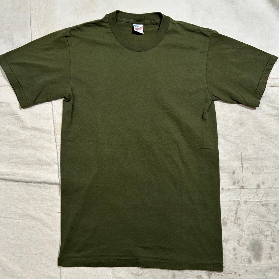 Vintage 1980s-90s US Military Undershirt Mens Size Small Green - Etsy