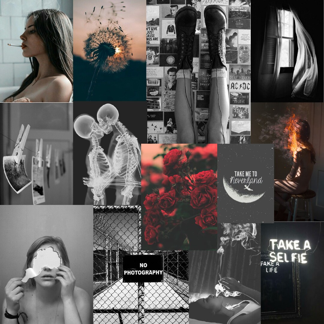Emo/ Grunge Collage Kit wall Aesthetic - Etsy