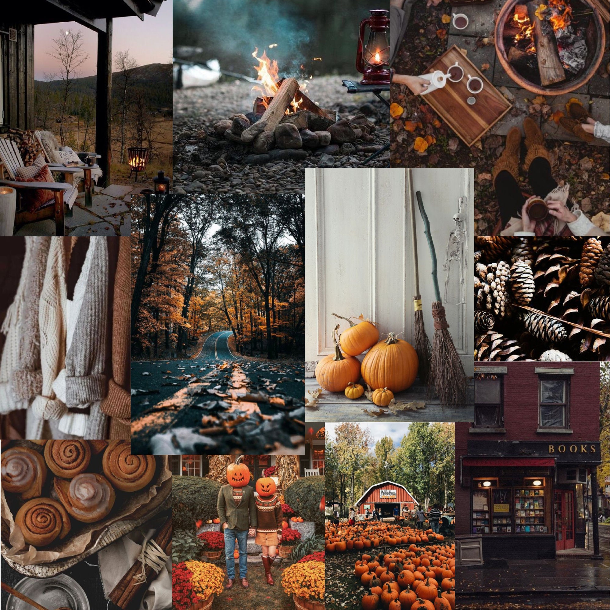 Basic Fall Witches Collage Kit { Fall/ Autumn } (wall Aesthetic) - Etsy