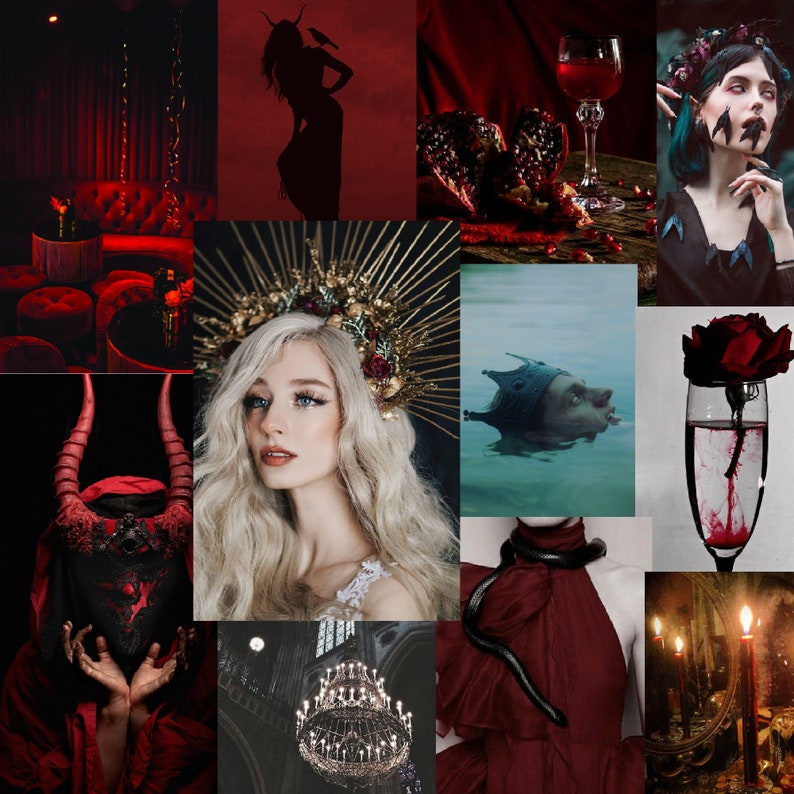 Black & Red Vampy Inspired Aesthetic Wall Collage Kit - Etsy