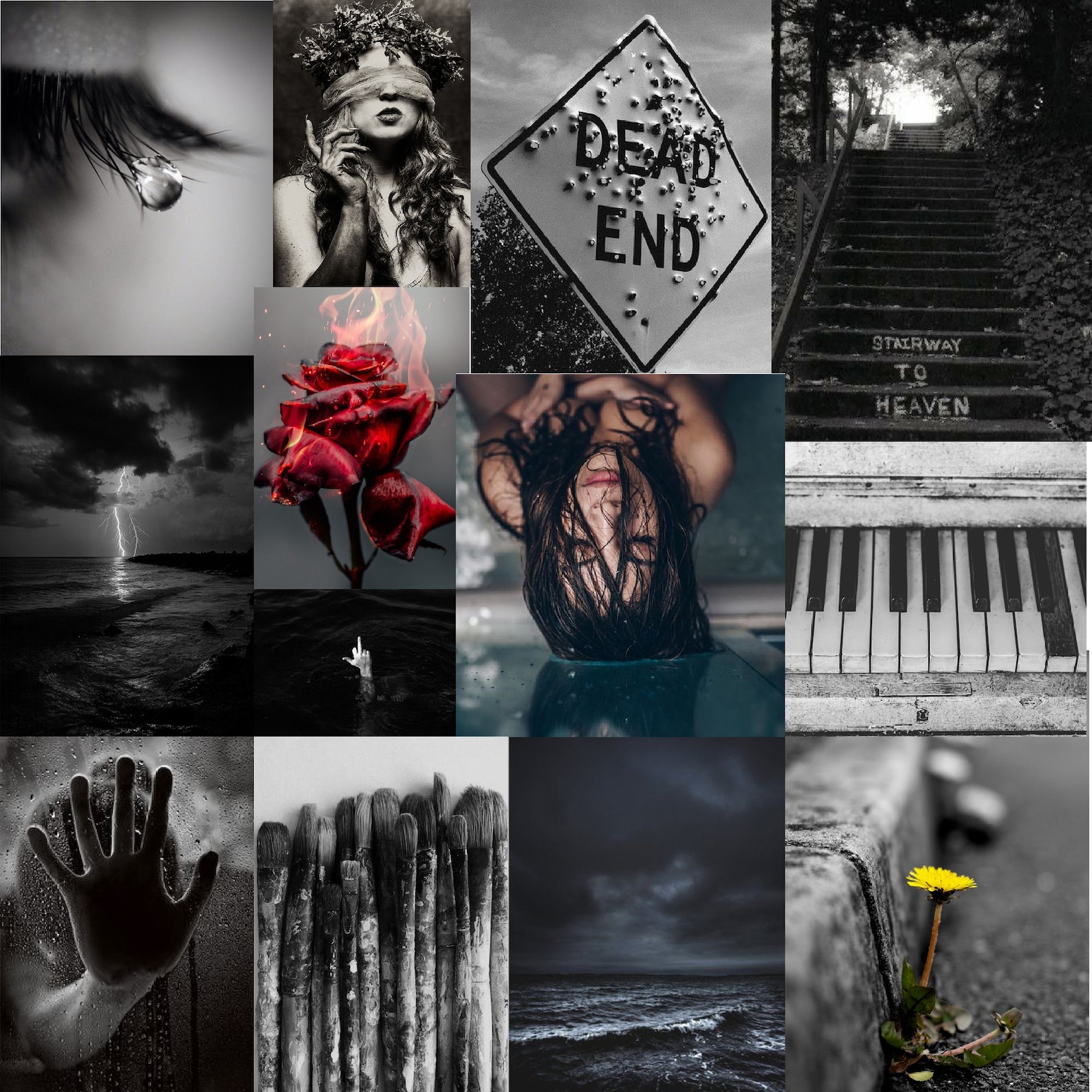 Emo/ Grunge Collage Kit wall Aesthetic - Etsy Hong Kong