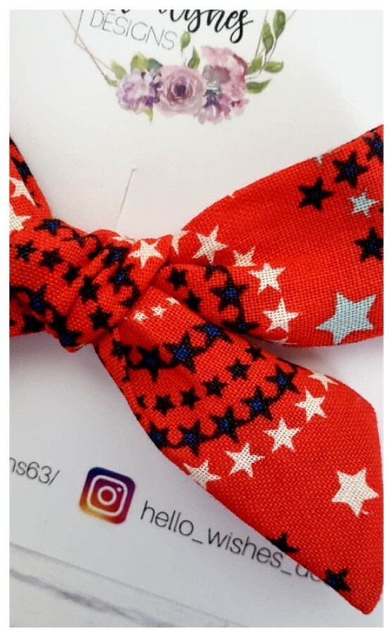 Limited Left Red Firework Bows 4th of July bows bows for | Etsy