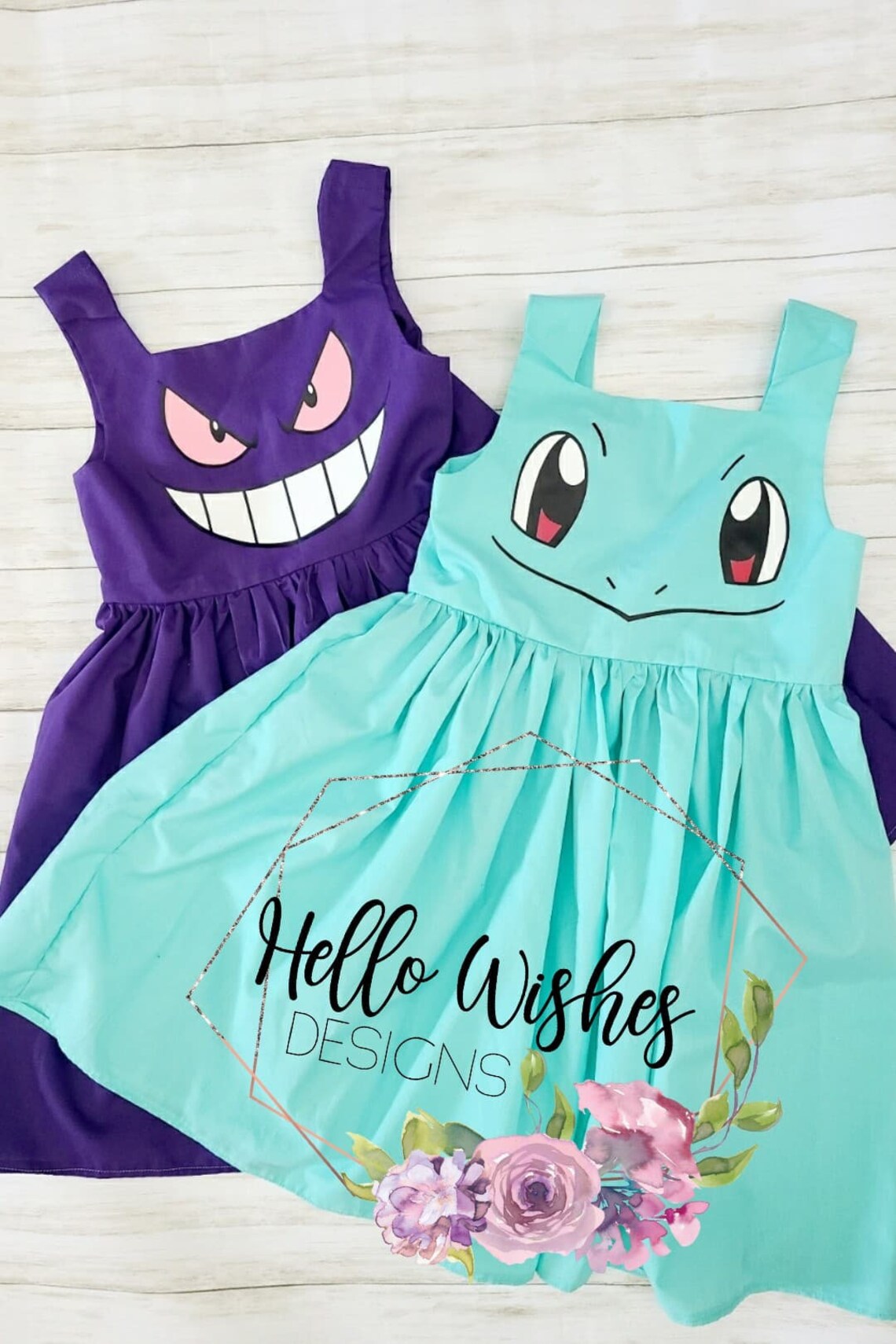 Pokemon Dress Pikachu Dress Gengar Dress Squirtle Dress Etsy