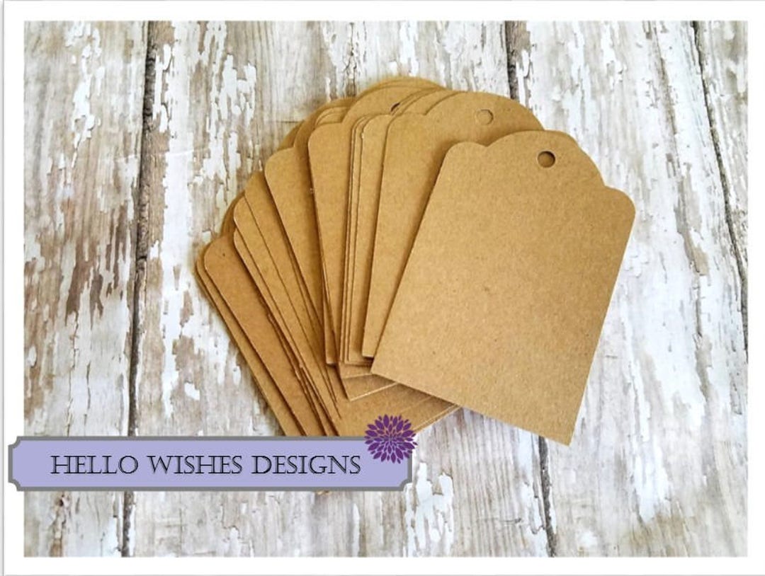 Paper Tags Blank Die Cut Tag Gift Tags Labels Brown Die - Etsy