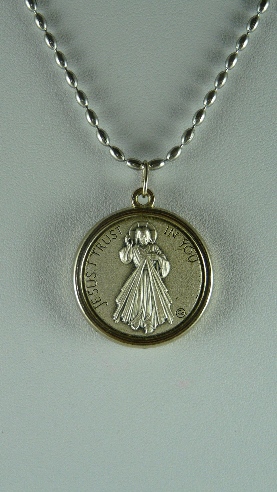 Divine Mercy Necklace. Christian Necklace. Divine Mercy Medal Necklace ...