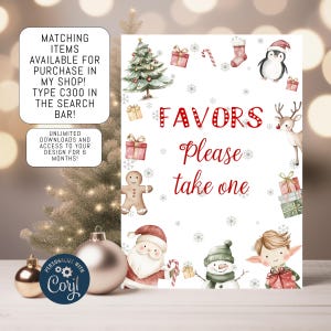 Editable Christmas Party Table Signs, Buffet Sign, Selfie Station ...