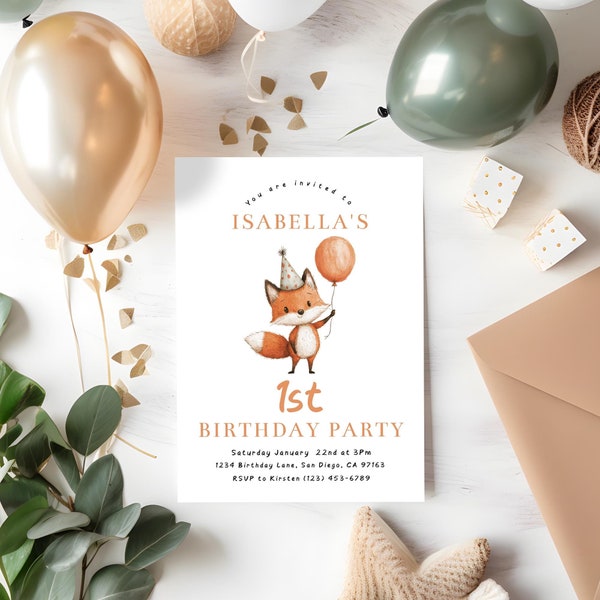 Fox Birthday - Etsy