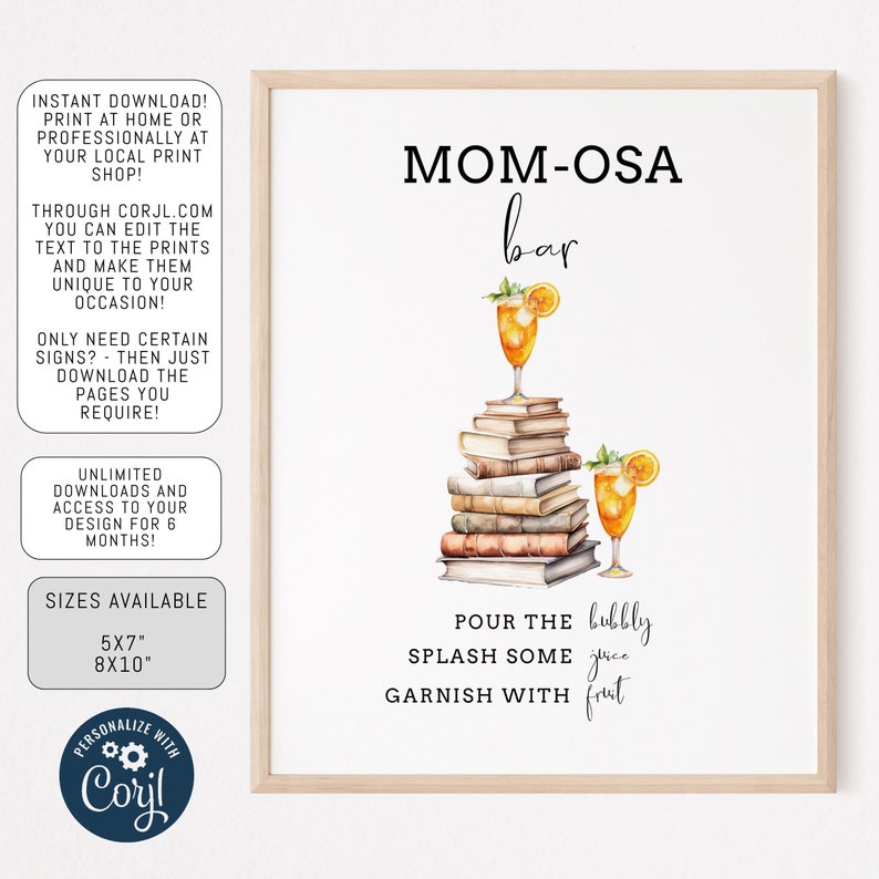 Editable Storybook Baby Shower Table Signs, Woodland Bear in Swing ...