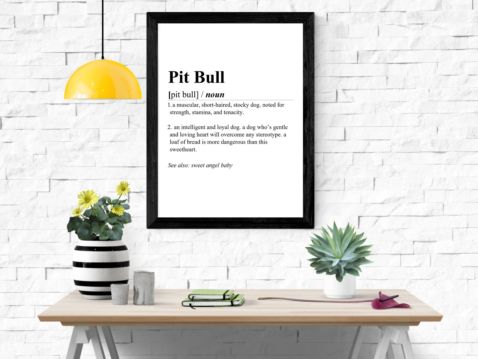 Pit Bull Definition Print INSTANT DOWNLOAD Wall Art Print - Etsy