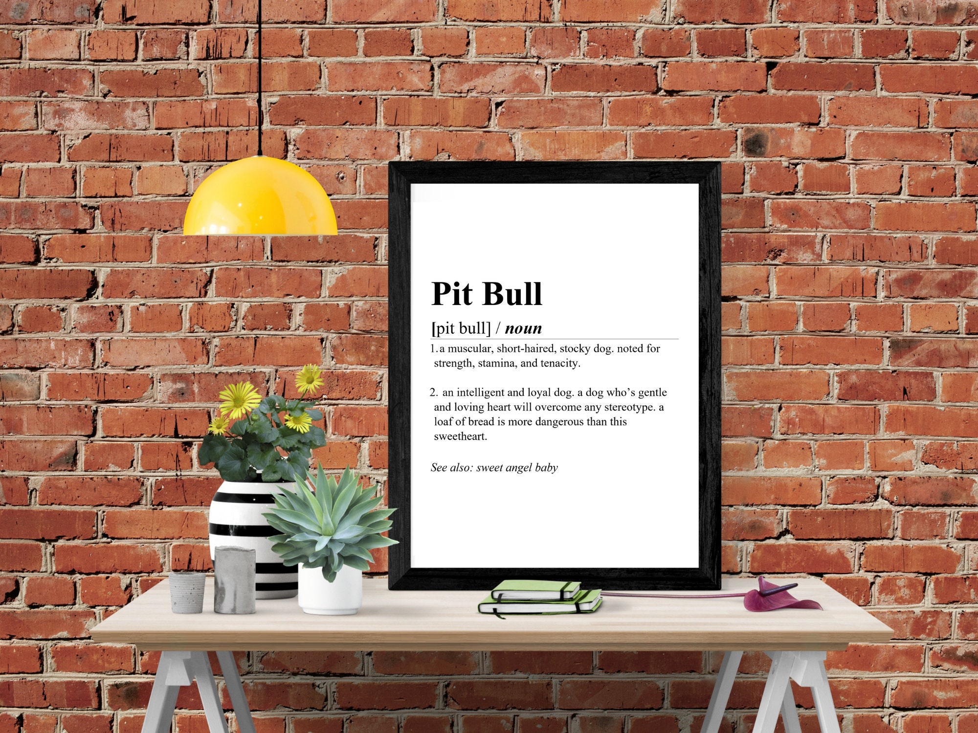 Pit Bull Definition Print INSTANT DOWNLOAD Wall Art Print - Etsy