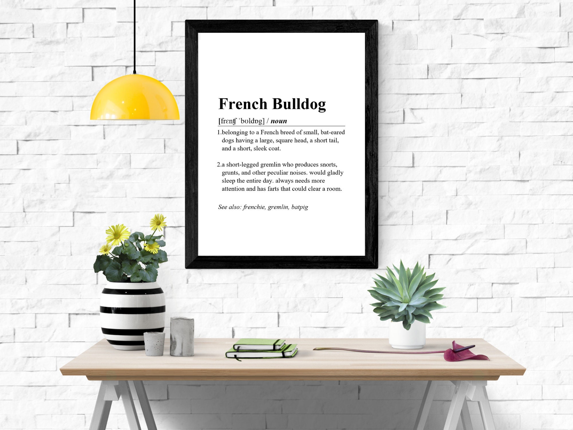 Frenchie Definition Print INSTANT DOWNLOAD Wall Art Print Word ...