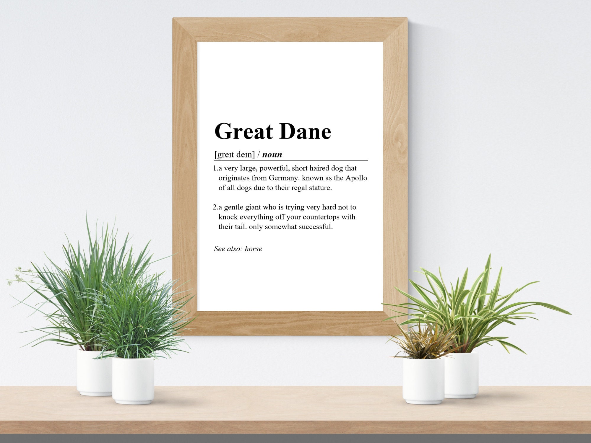 Great Dane Definition Print INSTANT DOWNLOAD Wall Art - Etsy