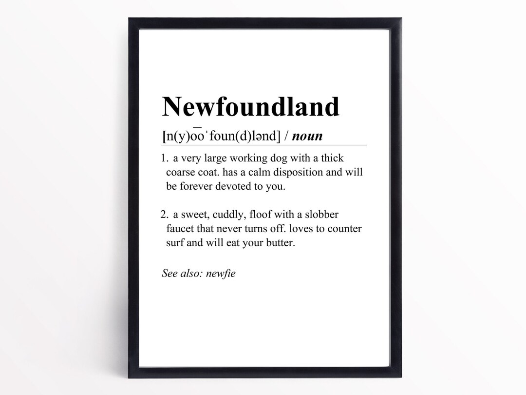 Newfoundland Definition Print | INSTANT DOWNLOAD | Wall Art Print ...