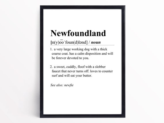 Newfoundland Definition Print INSTANT DOWNLOAD Wall Art | Etsy