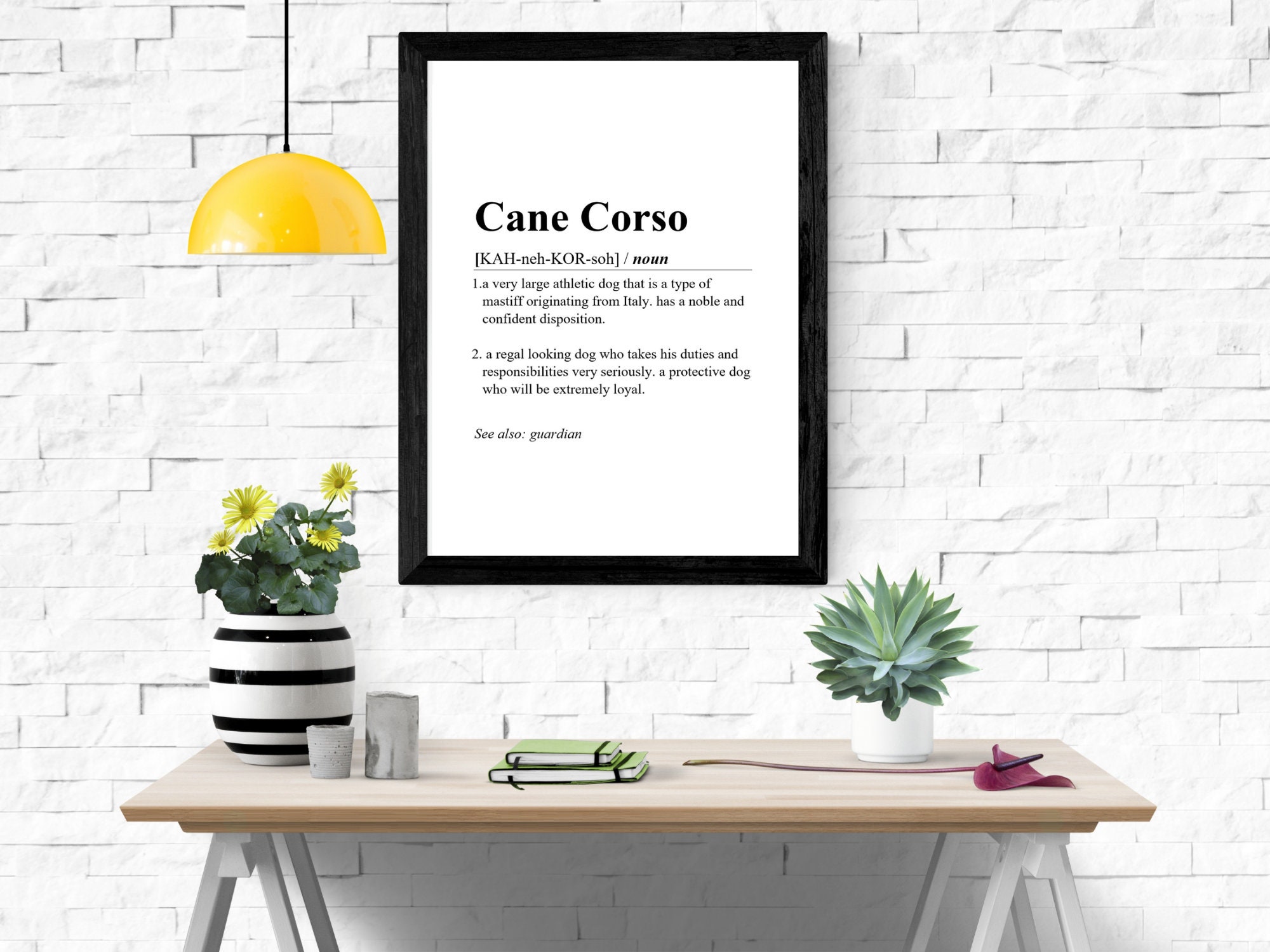 Cane Corso Definition Print | INSTANT DOWNLOAD | Wall Art Print | Word ...