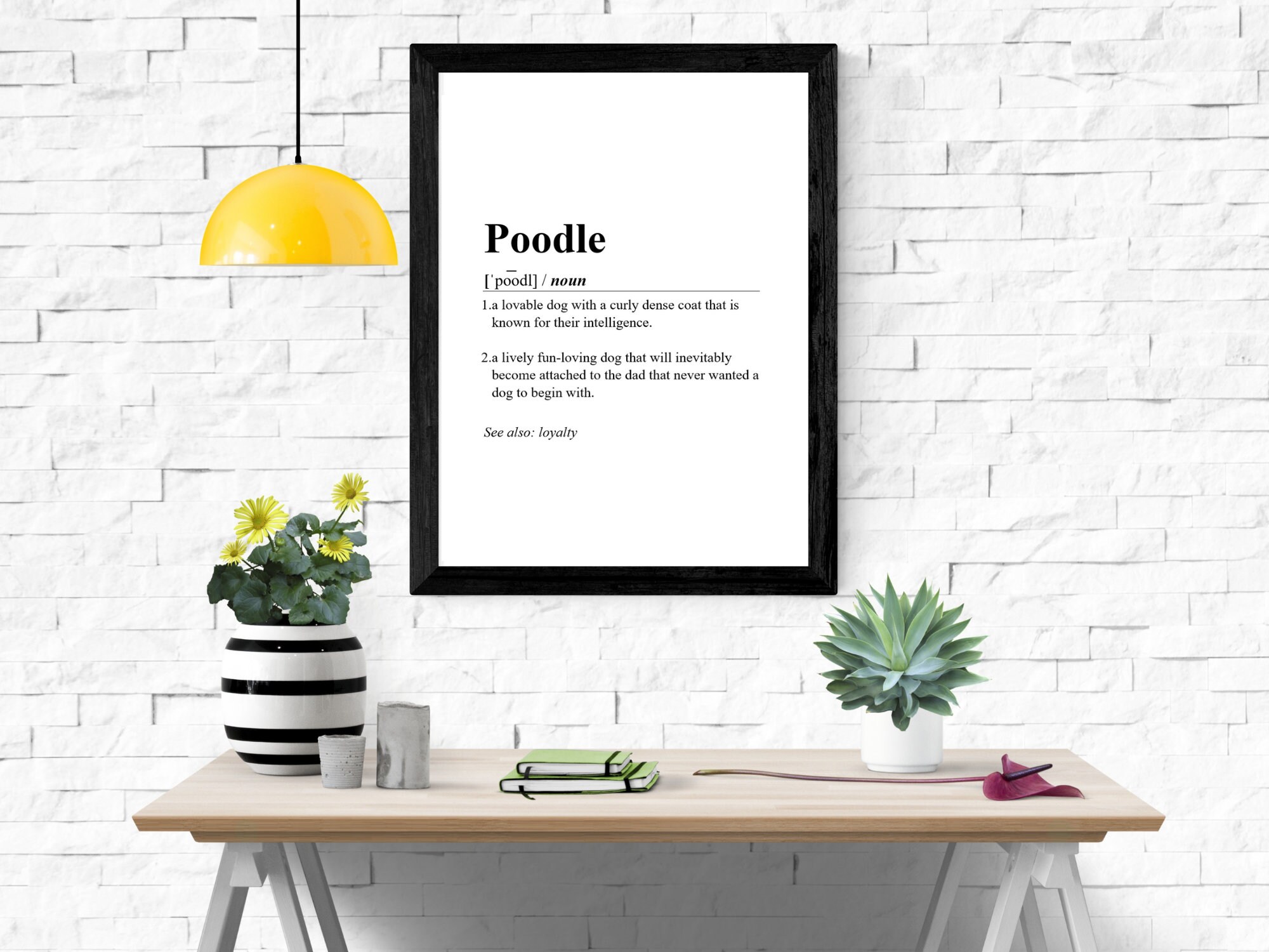 Poodle Definition Print | INSTANT DOWNLOAD | Wall Art Print | Word ...