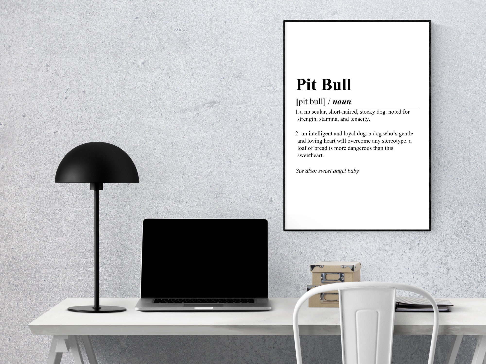 Pit Bull Definition Print INSTANT DOWNLOAD Wall Art Print - Etsy