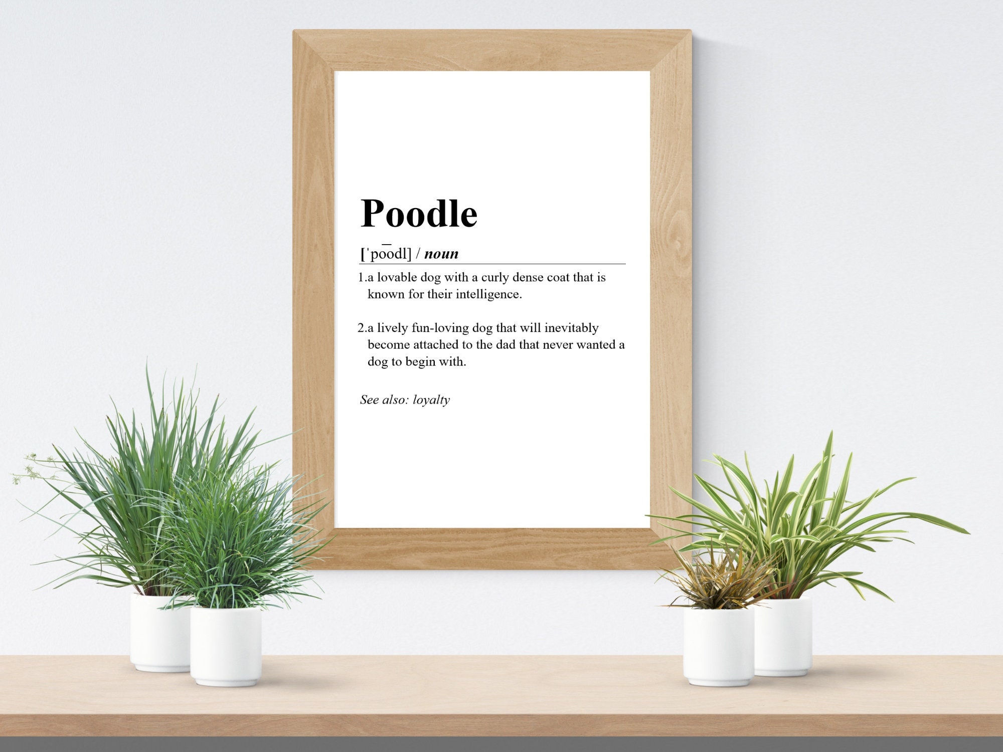 Poodle Definition Print | INSTANT DOWNLOAD | Wall Art Print | Word ...