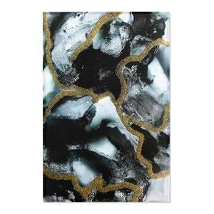 Black, White, and Gold Area Rug - Etsy