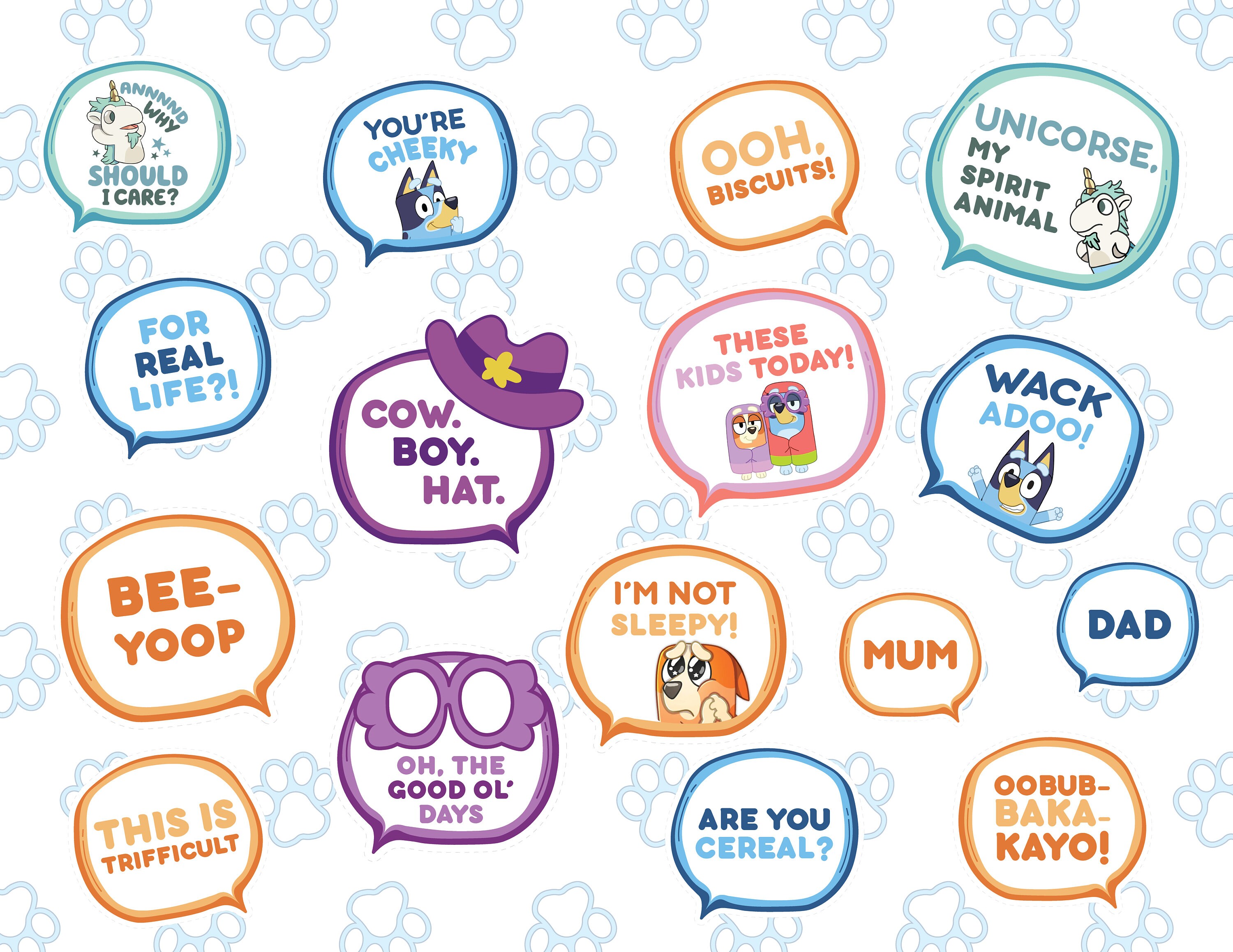 Bluey Photo Booth - Printable Party Props - Instant Download - Etsy