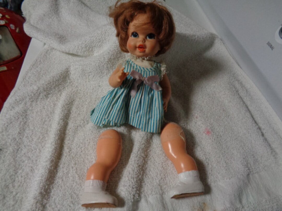 Vintage 1969 Mattel Baby Small Walk Battery Operated Doll Parts Repair ...