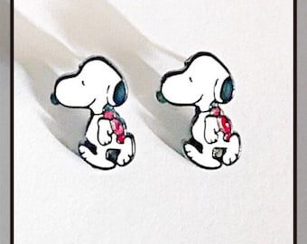 Snoopy earrings | Etsy