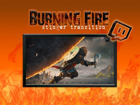 Animated Burning Fire Twitch Streamer Stinger Transition - Etsy Canada