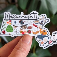 Massachusetts State Stamp VINYL STICKER - Etsy