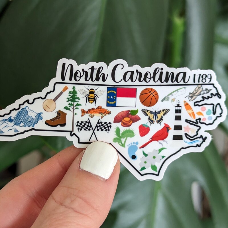 North Carolina Sticker - Etsy
