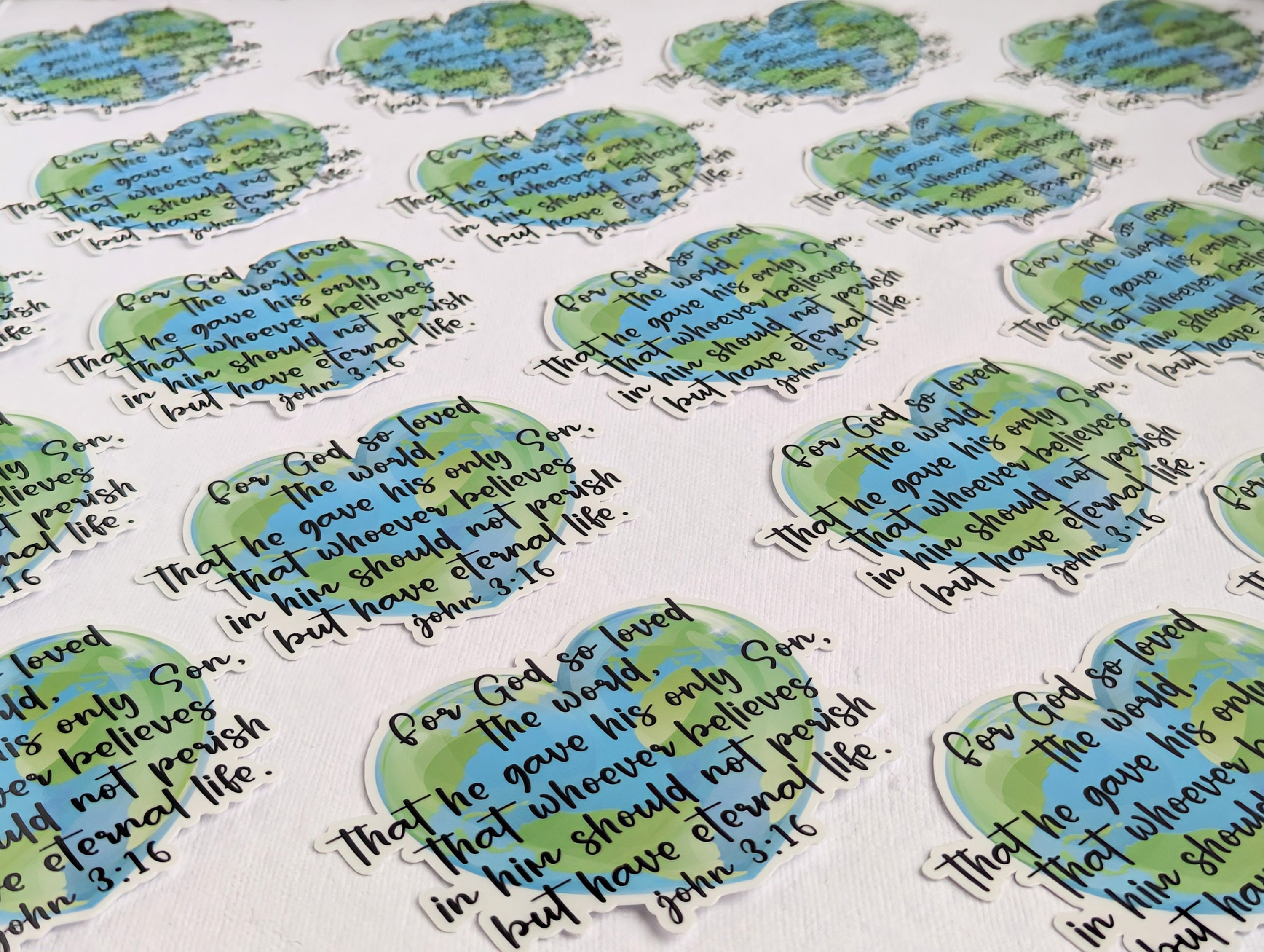 John 3:16 for God so Loved the World, Heart Shaped Globe, Bible Verse ...