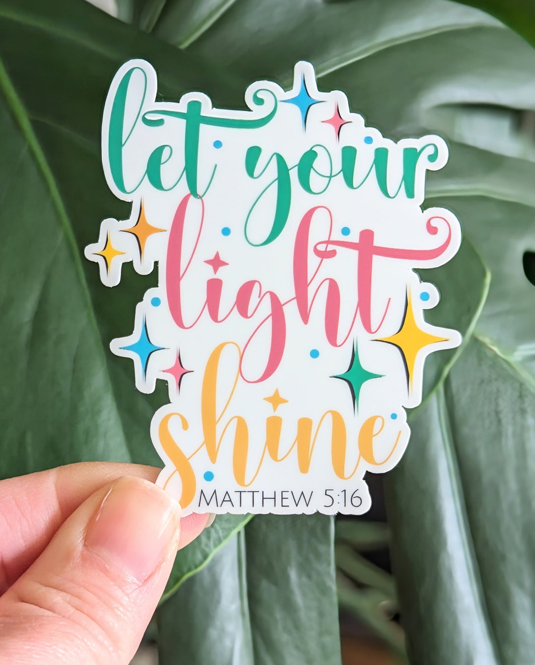 Let Your Light Shine, Matthew 5:16 Bible Verse Sticker, Christian Faith ...