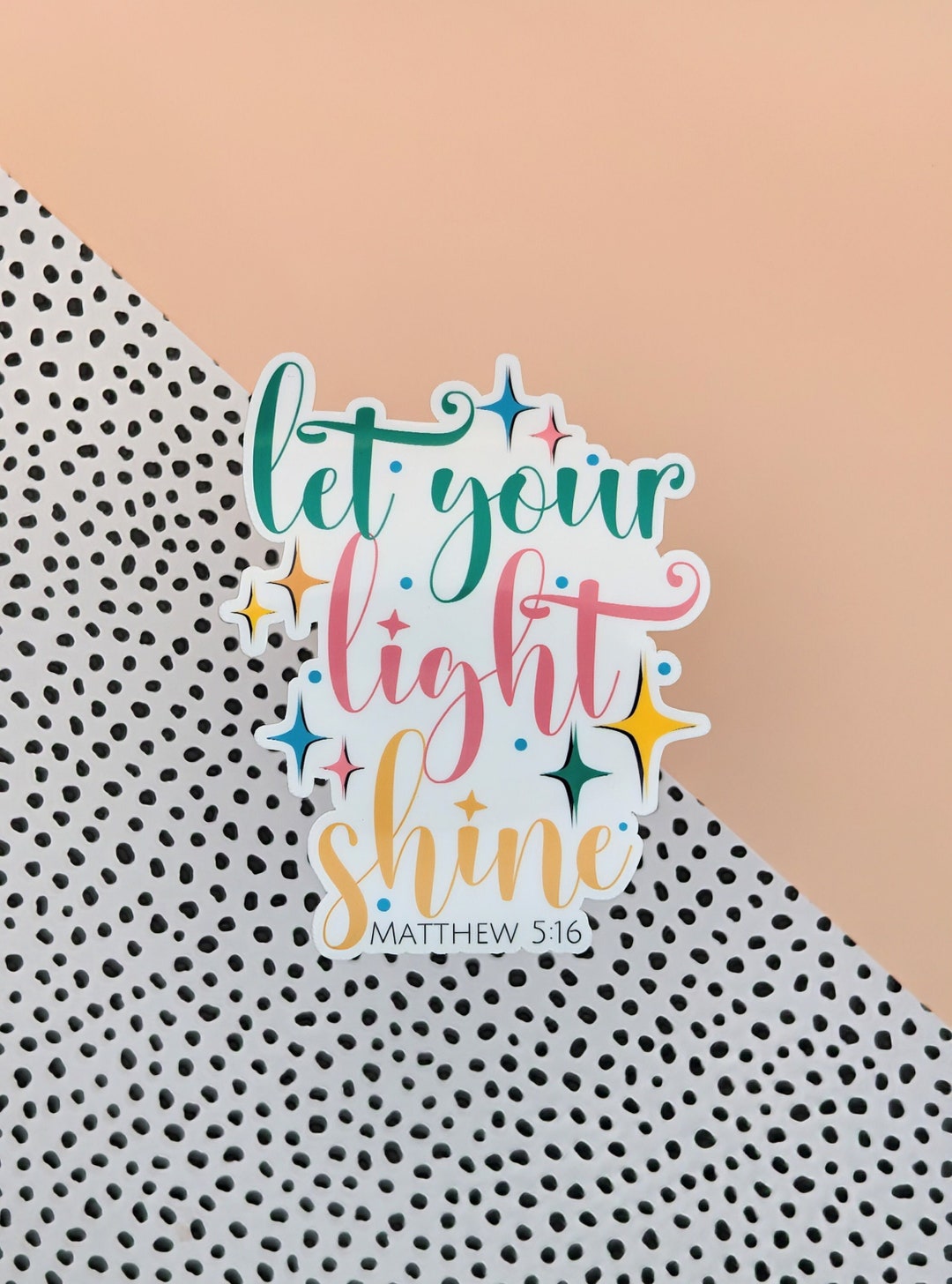 Let Your Light Shine, Matthew 5:16 Bible Verse Sticker, Christian Faith ...