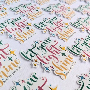 Let Your Light Shine, Matthew 5:16 Bible Verse Sticker, Christian Faith ...