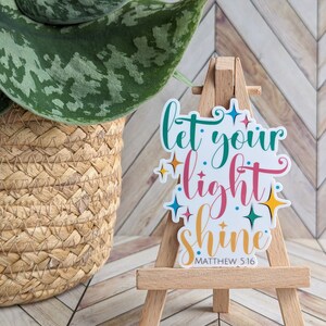 Let Your Light Shine, Matthew 5:16 Bible Verse Sticker, Christian Faith ...