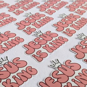 Jesus is King Sticker, Christian Faith Sticker, Vinyl Die Cut - Etsy