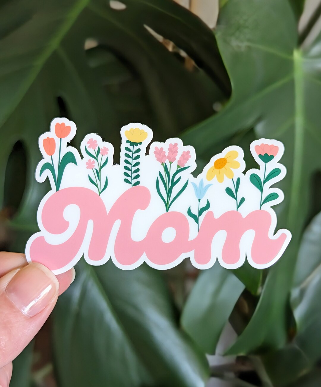 CLEARANCE: Floral Mom Sticker, Gift for Moms - Etsy