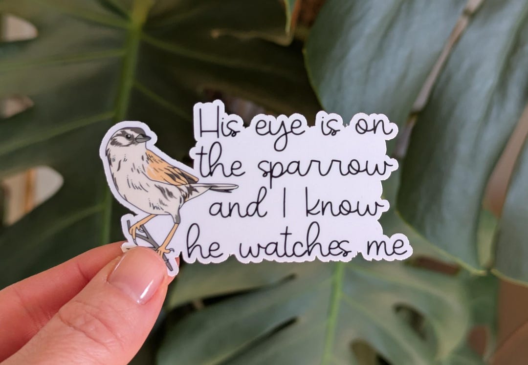 Hymn Sticker, His Eye is on the Sparrow, Christian Faith - Etsy