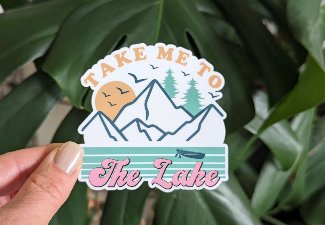 Take Me to the Lake Sticker, Retro Lake Summer, Mountains - Etsy