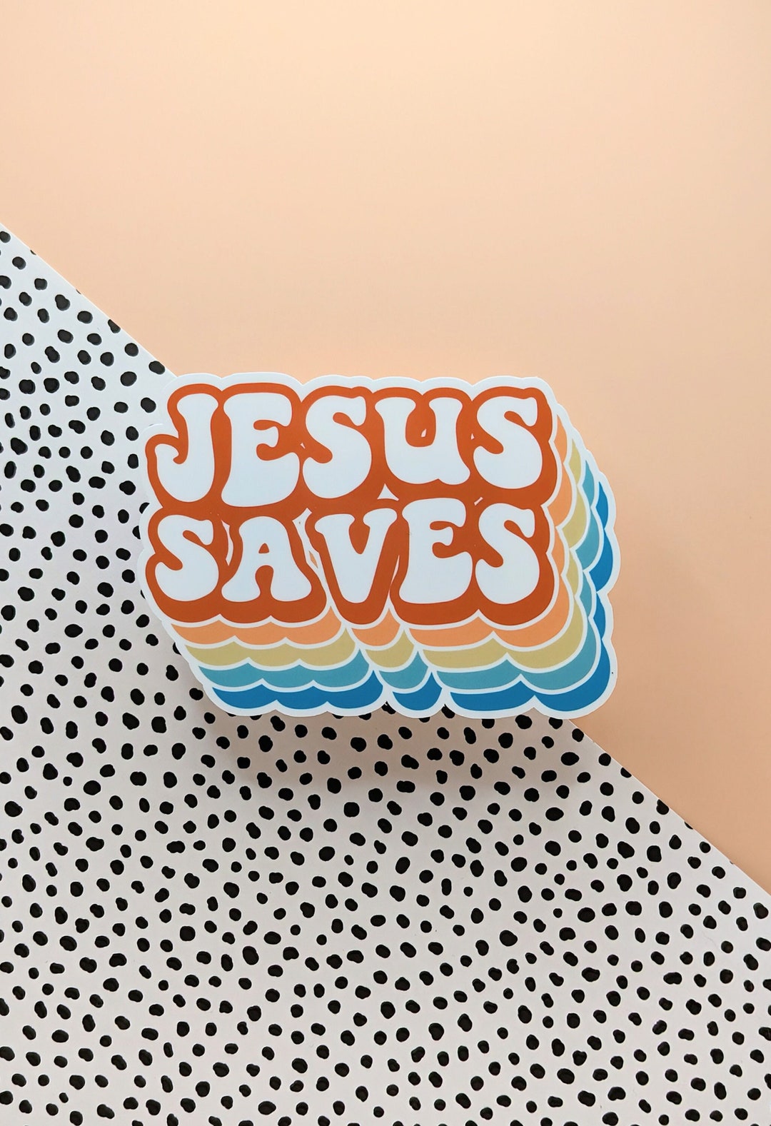 Jesus Saves Sticker, Weatherproof, Christian Faith Sticker, Vinyl Die ...